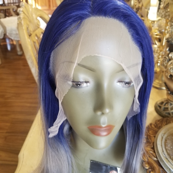 Accessories | Blue Gray Lace Front Wig | Poshmark